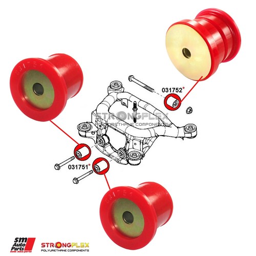 BMW E46 kit silent bloc du différentiel arrière 33176751808 ...