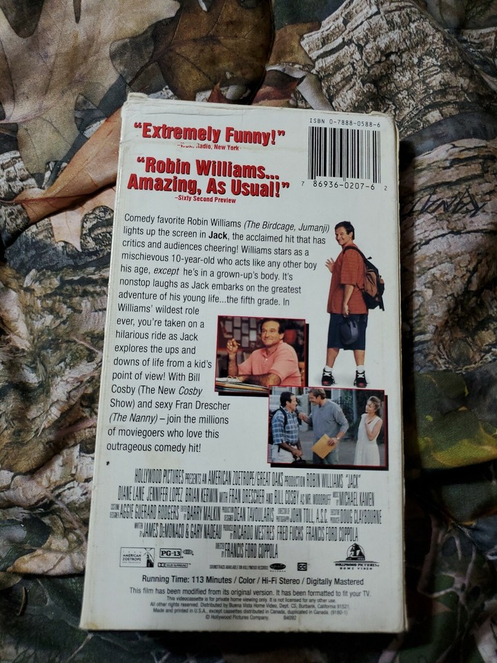 Jack (VHS, 1997) Robin Williams, Diane Lane 786936020762| eBay