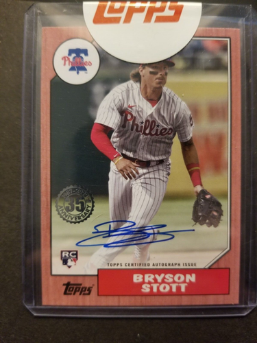 Bryson Stott 2022 Topps On Card Autograph RC 12/25 Phillies SSP MINT | eBay