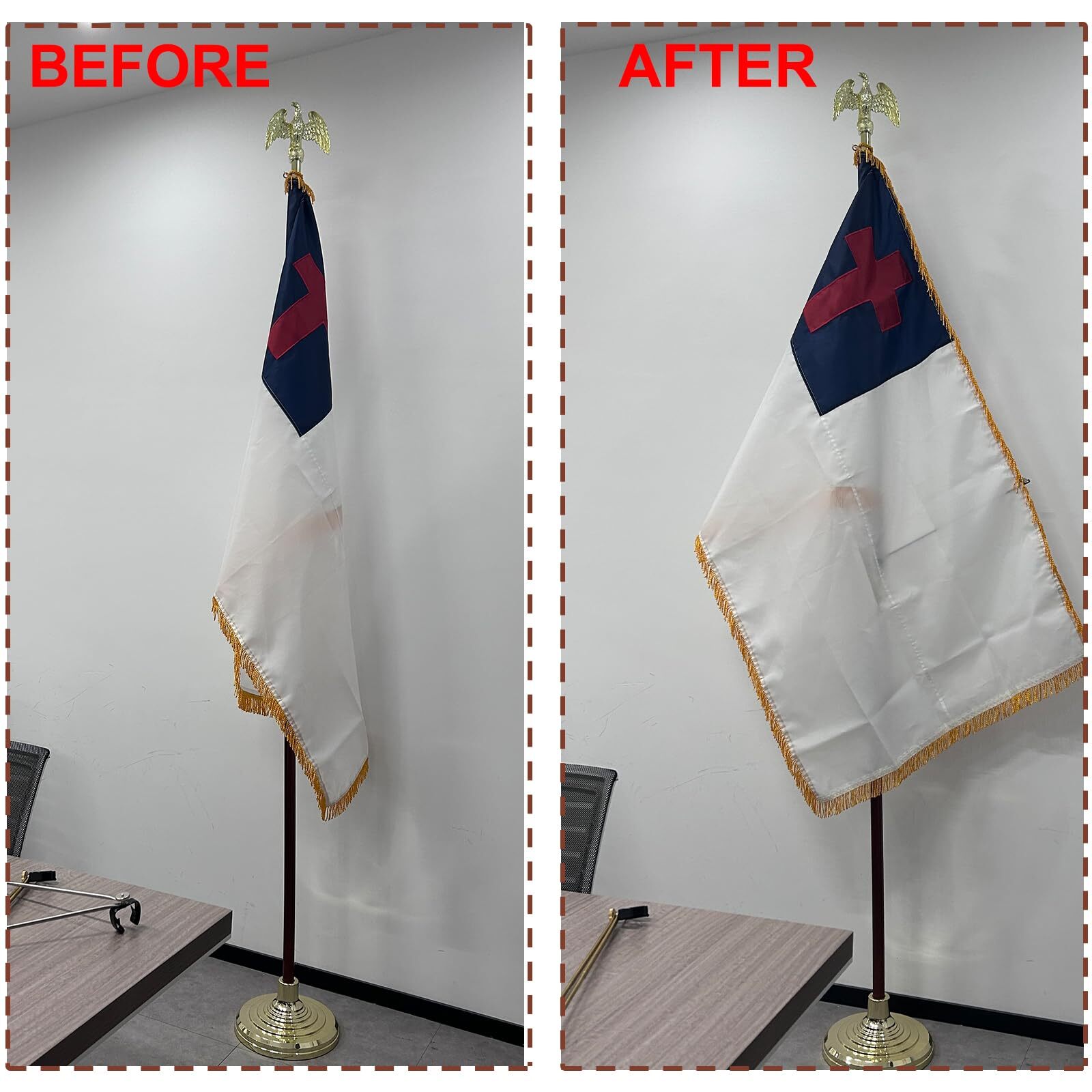 2 Pack of Flag Spreaders for Indoor Flag Pole, Gold Large Indoor Flagpole Spr... | eBay