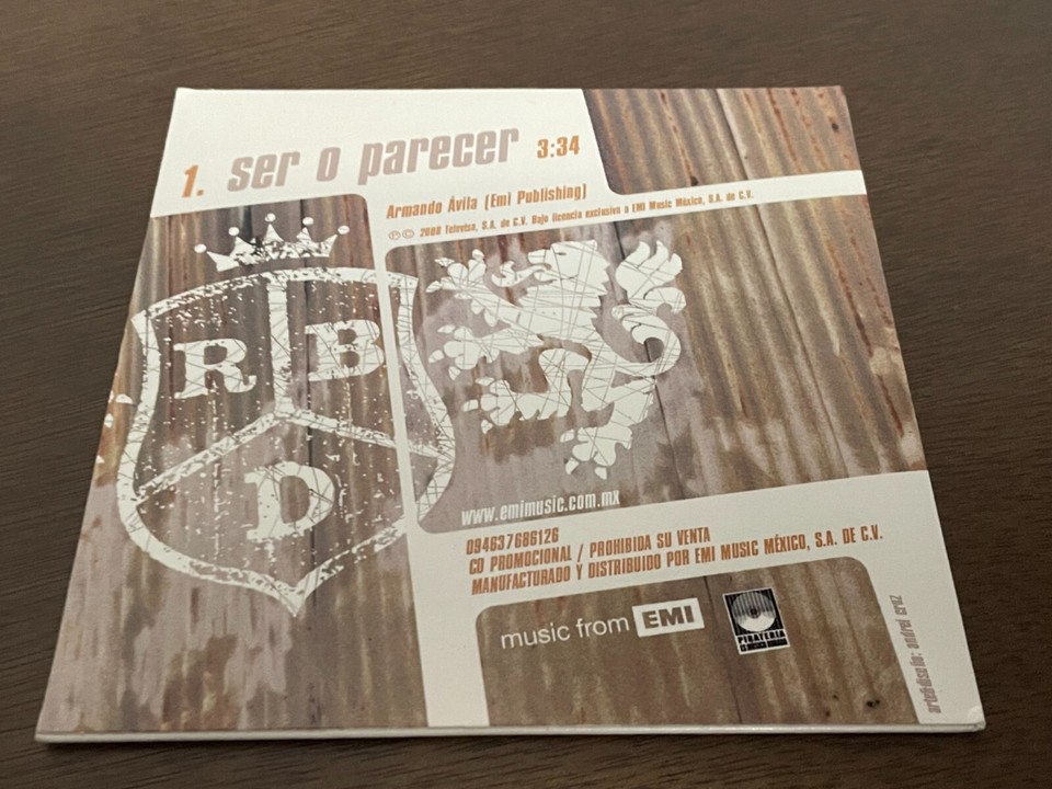 rbd mexican promo cd single ser o parecer rebelde anahi | eBay
