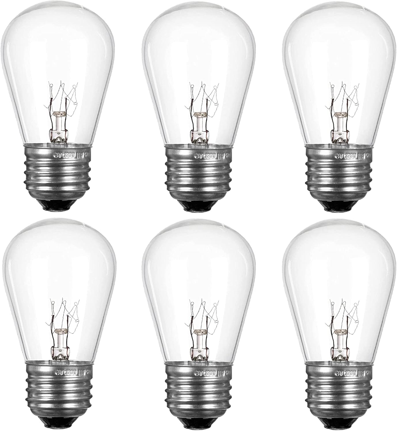 S14 Light Bulbs for String Lights, 11 Watt E26 Medium Standard Base ...