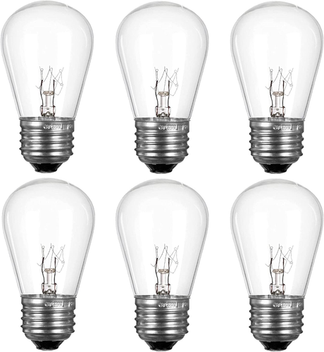 S14 Light Bulbs for String Lights, 11 Watt E26 Medium Standard Base ...