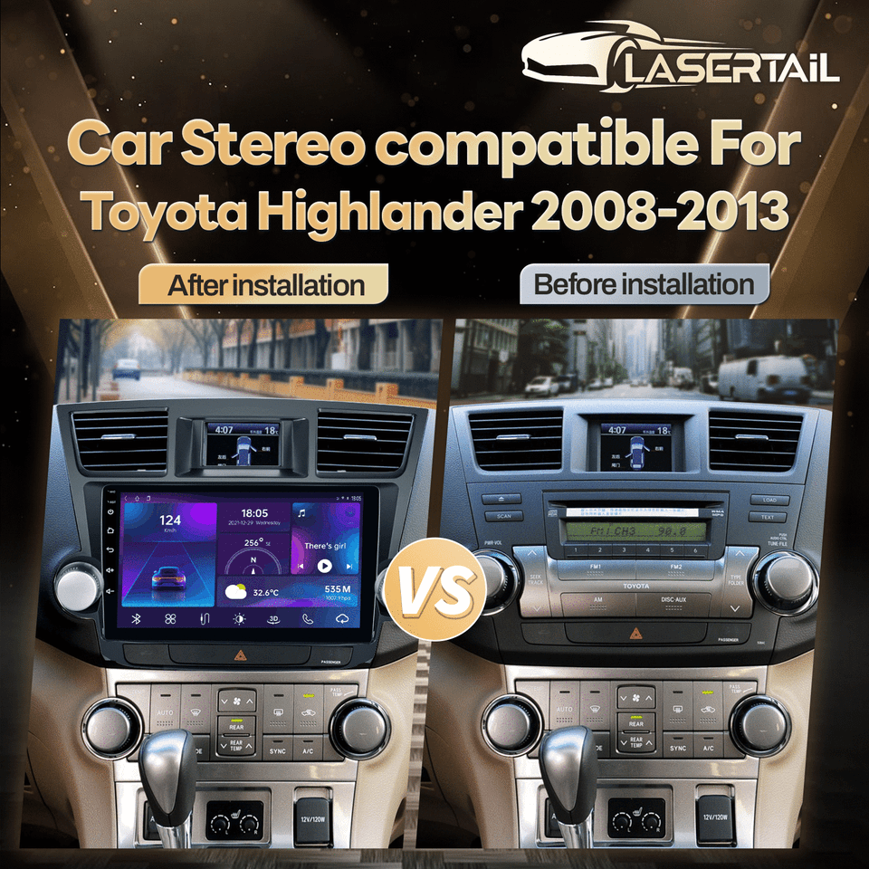 For 2008-2013 Toyota Highlander Apple Carplay Car Radio Android 12 GPS For JBL | eBay