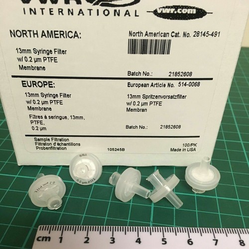 VWR 13mm Syringe Driven Filter 0.2µm PTFE Membrane x 5 ref 514-0068 | eBay