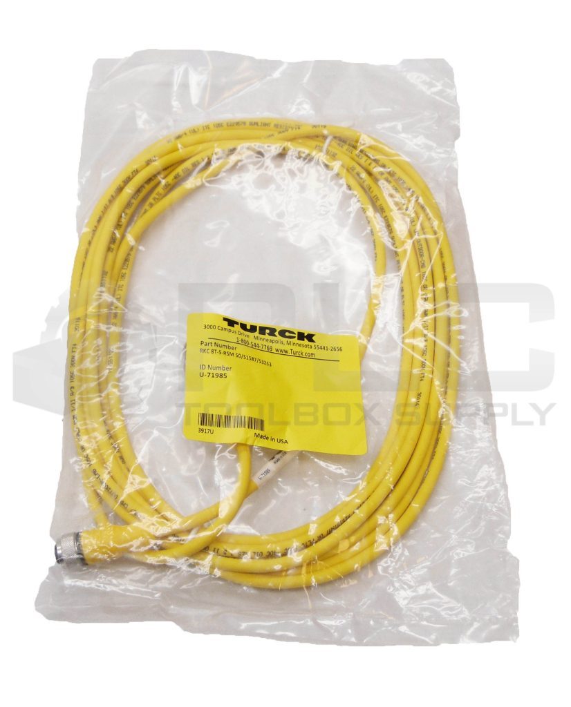 SEALED NEW TURCK RKC 8T-5-RSM 50/S1587/S3253 DOUBLE ENDED CORDSET 5M U ...
