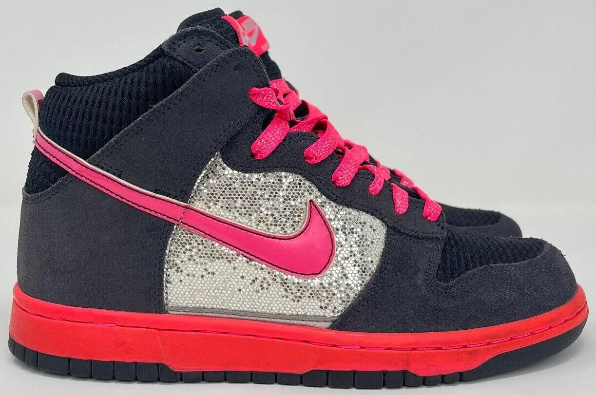 Size 7 - Nike Dunk 6.0 Premium High Black Silver Sequin W for sale ...