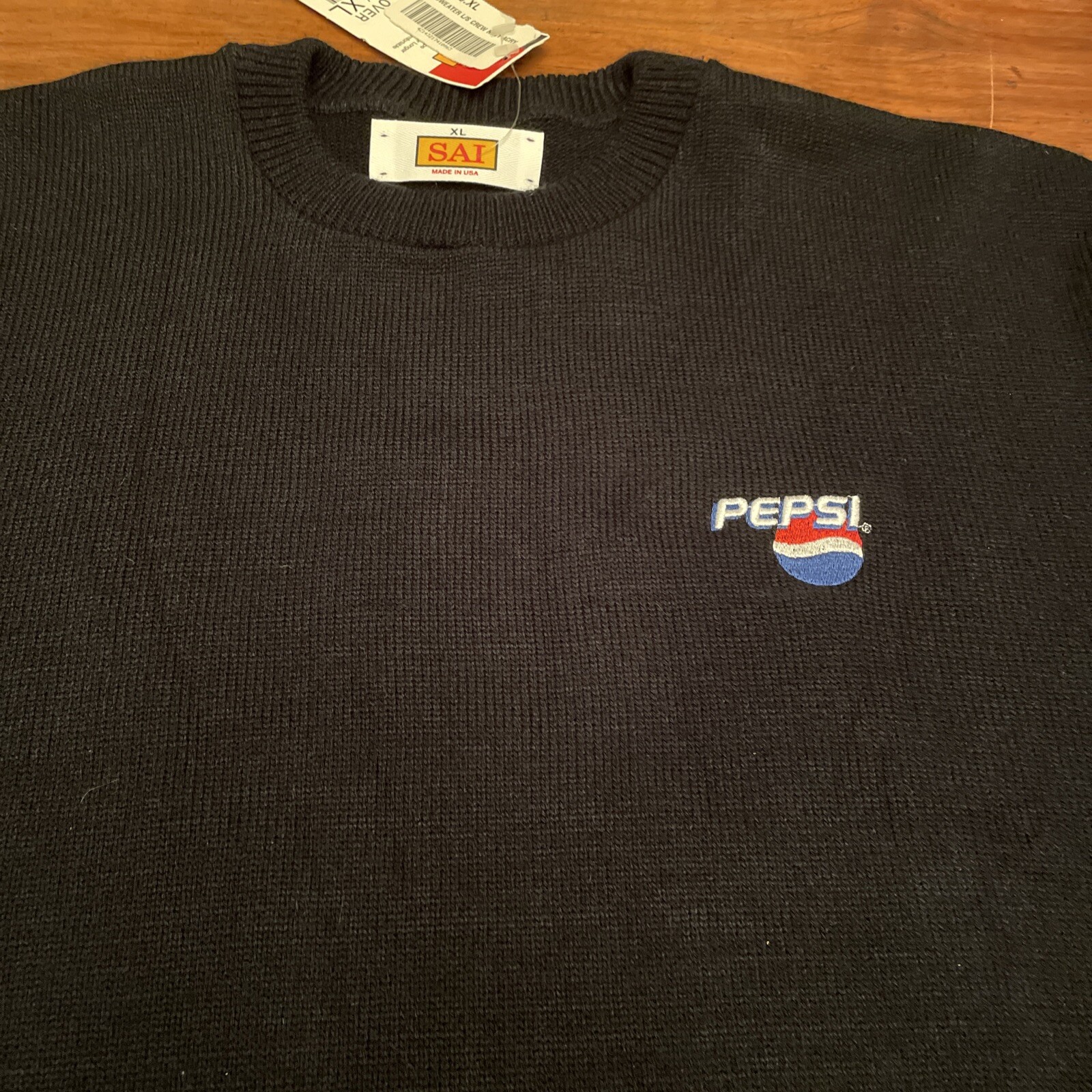 New, Vintage Pepsi Navy Blue Men Sweater, (Pepsi Logo… - Gem
