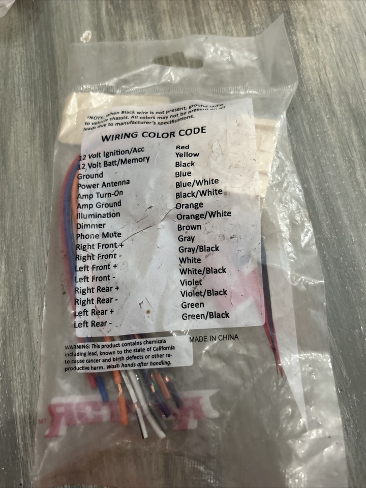 GM4001 & ADGM1 GM Wire Harness Aftermarket Radio Install Metra 70-1858 ...