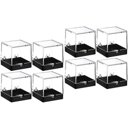 2 Pieces Specimen Display Box Transparent Mineral Showcase Boxes | eBay