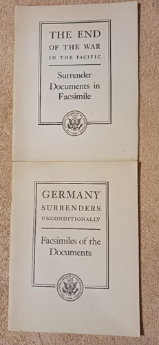 Japanese & German Surrender Documents National Archive Facsimile WWII ...