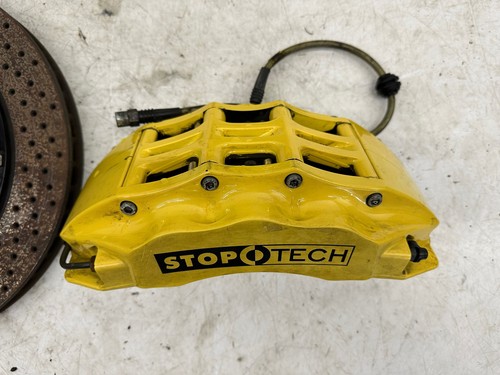 BMW E9x M3 StopTech BBK Big Brake Kit F&R Yellow Calipers 2Pc Rotors ...
