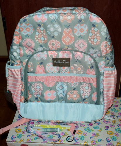 Matilda Jane CeCe Apple Print Backpack Laptop Plus Free Items! NWT | eBay