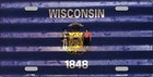 Wisconsin Corrugated Flag Novelty License Plate Tag LP11990 | eBay