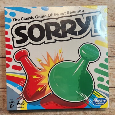 Sorry! Classic Board Game for Kids Ages 6+ Fun Activity Sheet Inside 2 ...