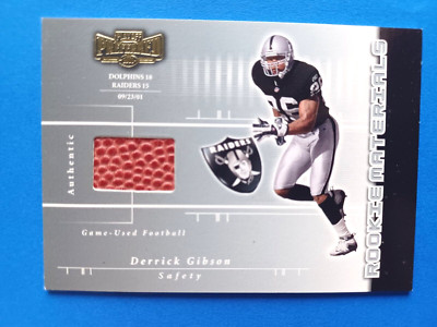 2002 PLAYOFF PREFERRED DERRICK GIBSON #221 ROOKIE MATERIALS /750 ...