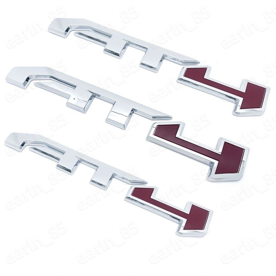 Chrome Red Door Rear AT4 Emblem for GMC Canyon Yukon XL Sierra 1500 ...
