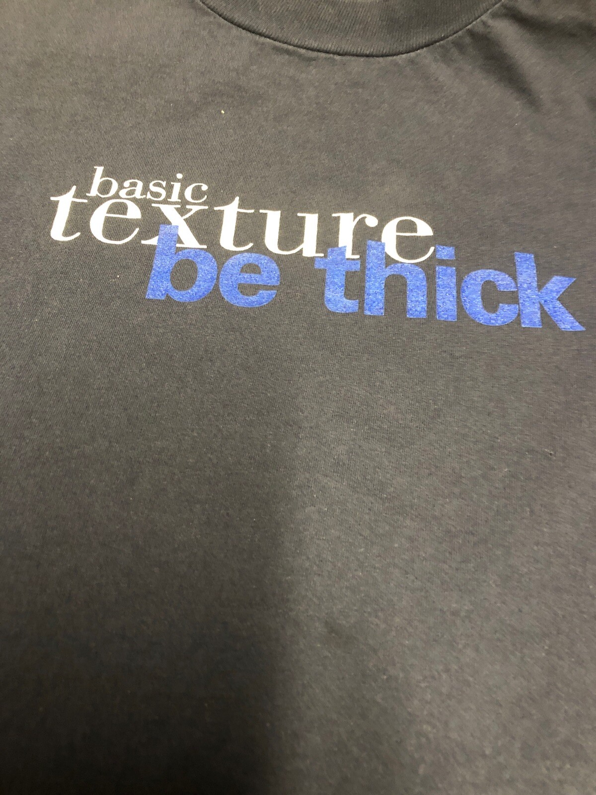 Vintage T Shirt Basic Texture Be Thick Size XLarge Bl… - Gem