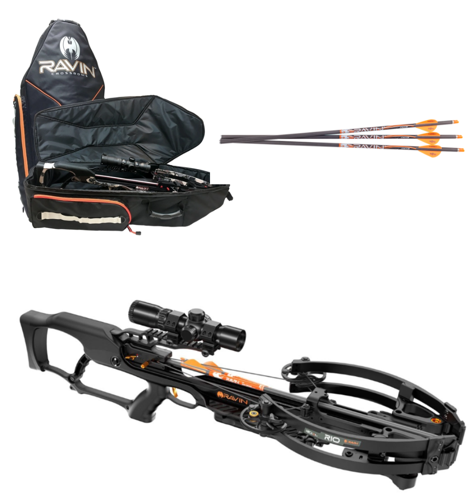 Ravin R10 Crossbow Package Black Ravin R180 Soft Case 3 Lighted Bolts ...