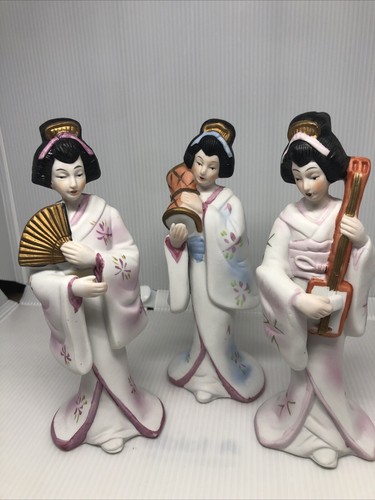 3 Vintage Wellington Collection Musical Geisha Girls Porcelain ...