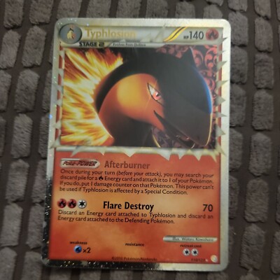 NM Pokemon Card 2010 Typhlosion 110/123 Holo Rare HeartGold ...
