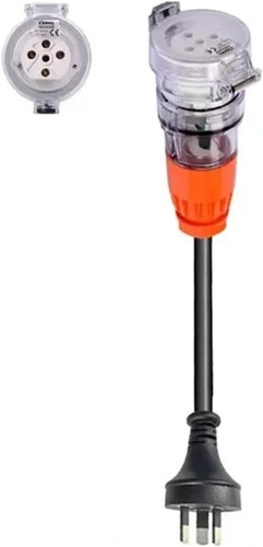 15A Australia 3-Pin Plug to 32A 5-Pin 3-Phase Socket Adapter, 0.5M ...