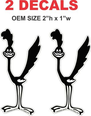 2 OEM Size 1968 68 Standing Road Runner Decals Created From Original ...