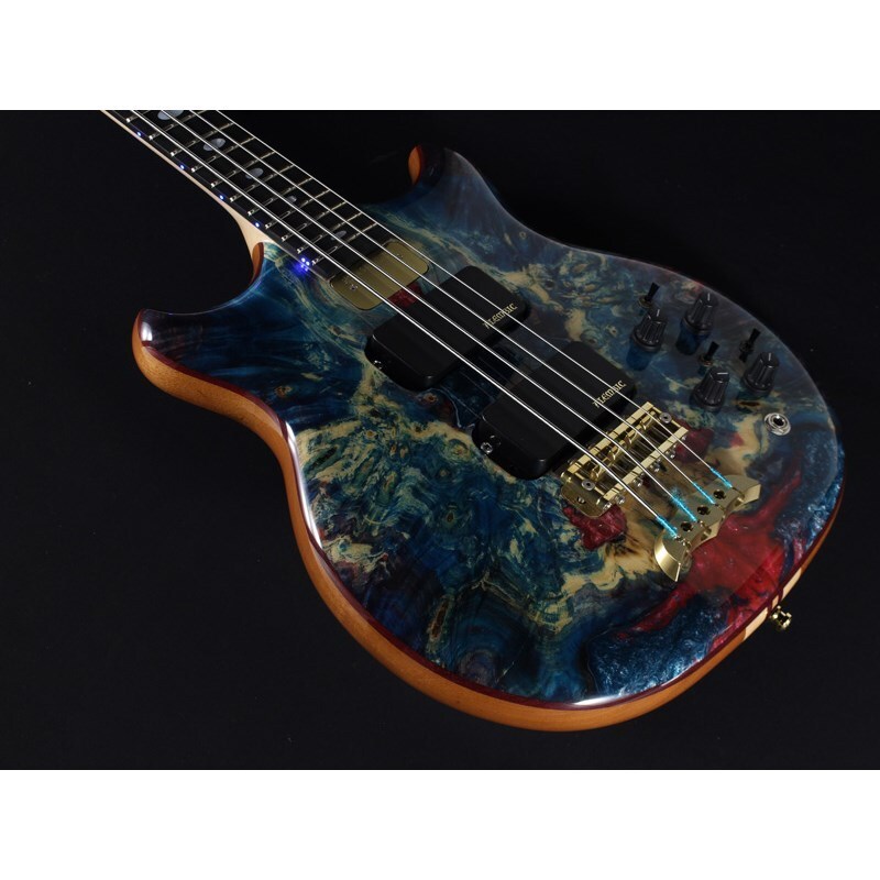 ALEMBIC SCSB4 Buckeye Resin Stanley Clark Signature Deluxe w/Side LED's ...