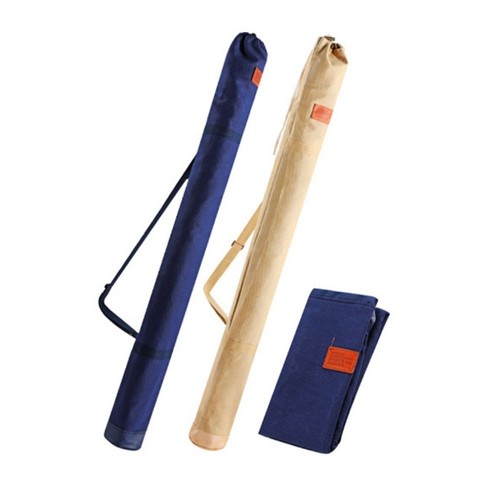 Canvas Folding Fishing Rod Bag with Elastic Closure Large Capacity for ...