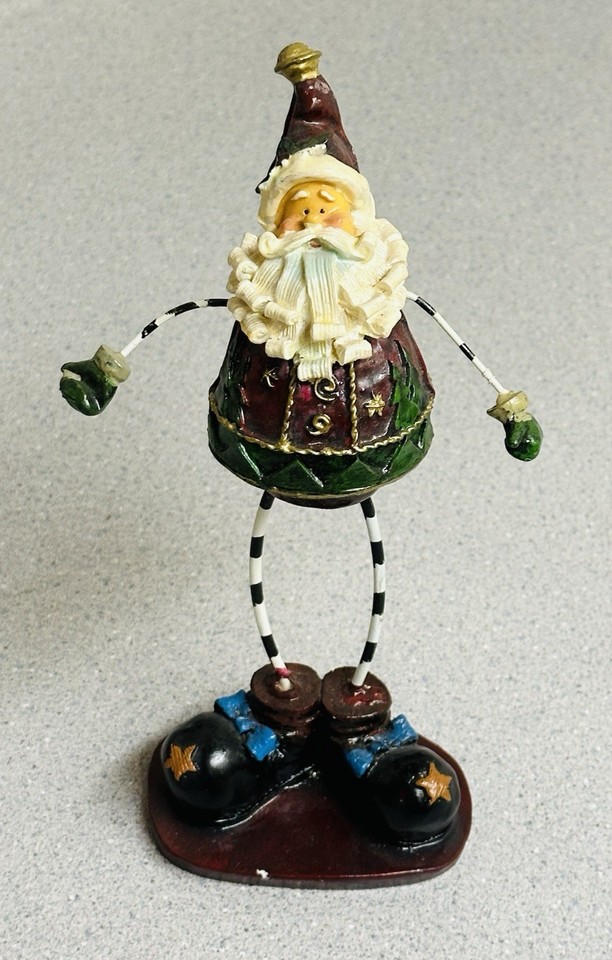 Whimsical Skinny Long Legs Santa Christmas Tree Decoration Figurine 8 ...