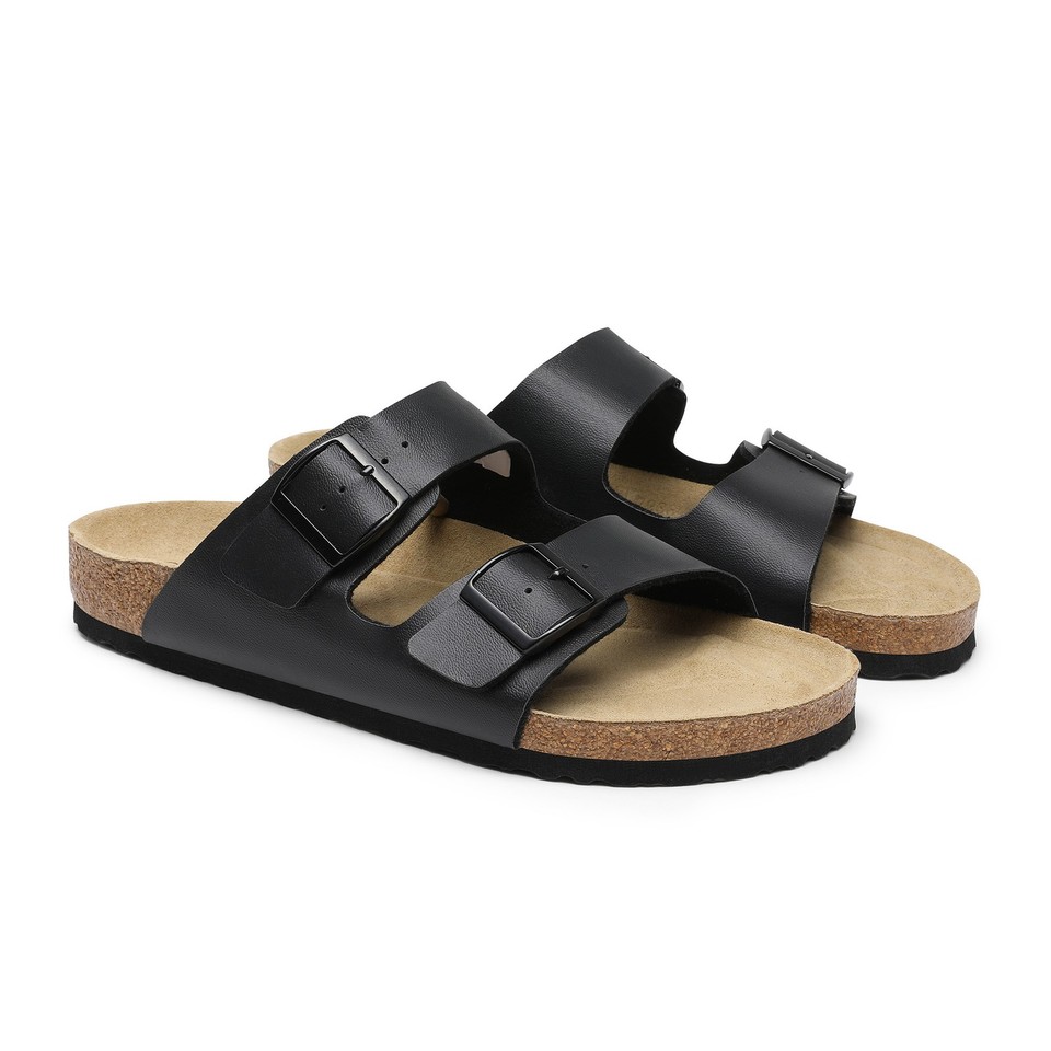 Bruno Marc Men's Cork footbed Sandal Beach Slides with Adjustable ...