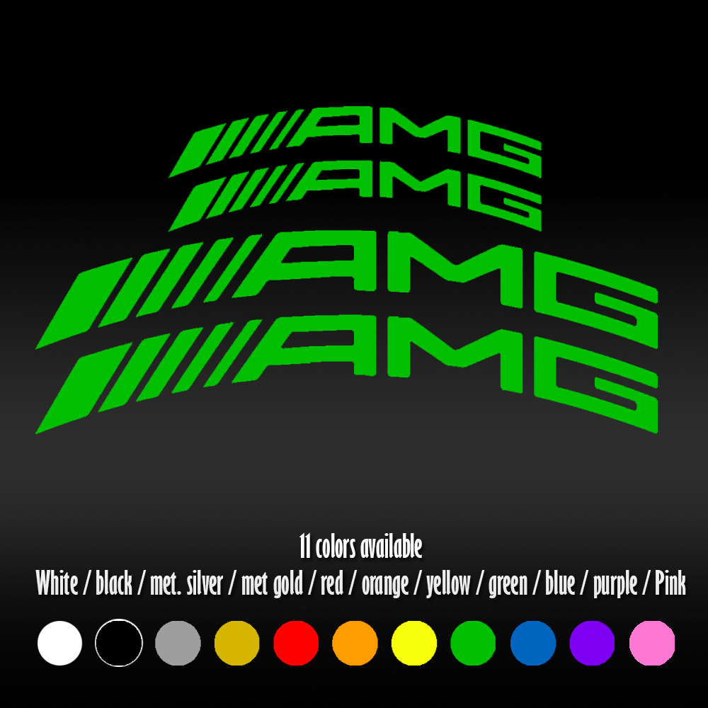 5" Curve AMG Mercedes Benz BBK Big Brake Caliper High Temp Vinyl Decal ...