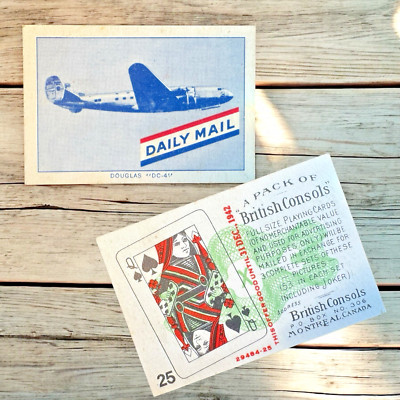 1942 British Consols Trade Card & Daily Mail Douglas DC-4 Card - WWII ...