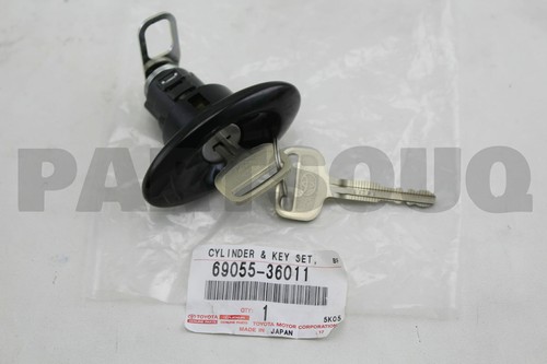 6905536011 Genuine Toyota CYLINDER & KEY SET, BACK DOOR LOCK 69055 ...