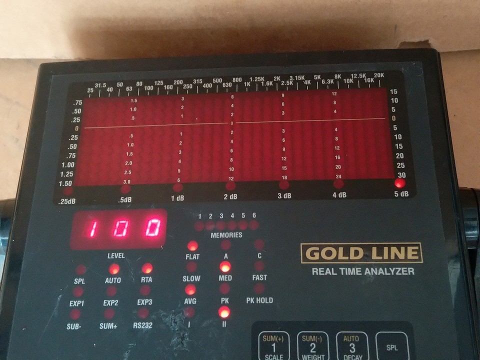 Goldline DSP-30 Real Time 30-Band Portable Audio Analyzer Gold Line RTA ...
