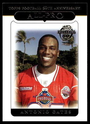 2005 Topps Football 50th Anniversary Antonio Gates San Diego Chargers ...