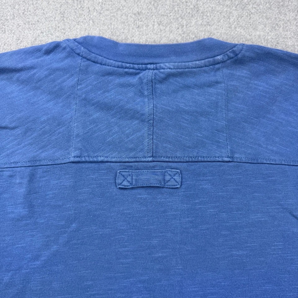 Orvis Fly Patch Sweatshirt Mens Large Blue Slub Cotton Rugby-Style ...