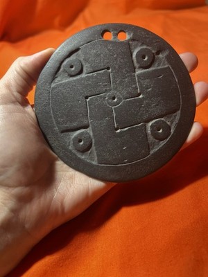 Native American Indian Artifact Engraved Slate Disc Gorget Arrowhead | eBay