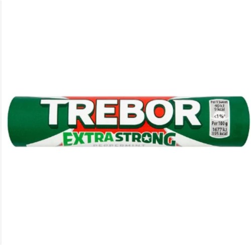 Trebor Extra Strong Peppermint Mints Roll 41.3g x Case of 40 - Free ...