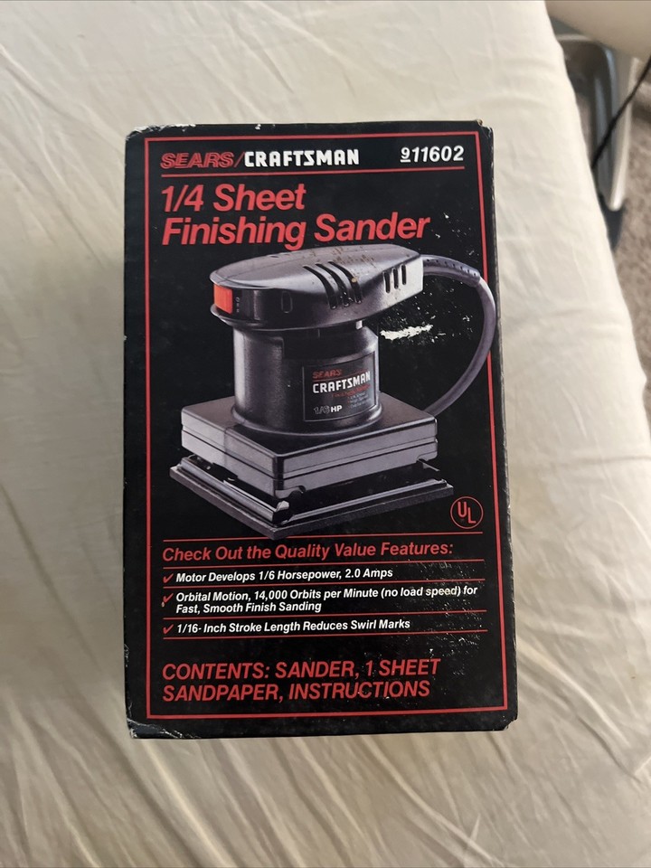 Vintage Sears Craftsman 1/4 Sheet Pad Sander 911602-New Old Stock ...