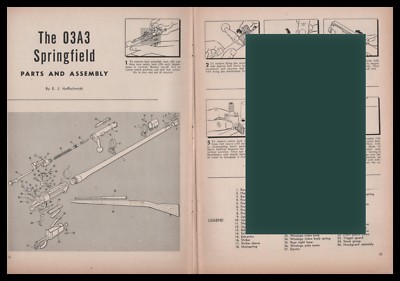 1957 SPRINGFIELD 03A3 Rifle Schematic Parts List..Disassembly Assembly ...