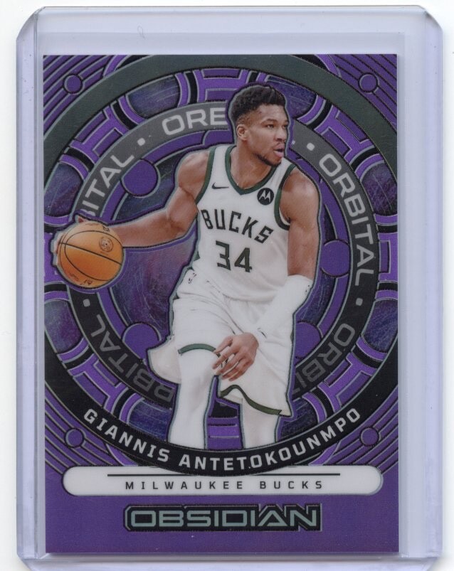 2023-24 Panini Obsidian GIANNIS ANTETOKOUNMPO Insert ORBITAL PURPLE ...