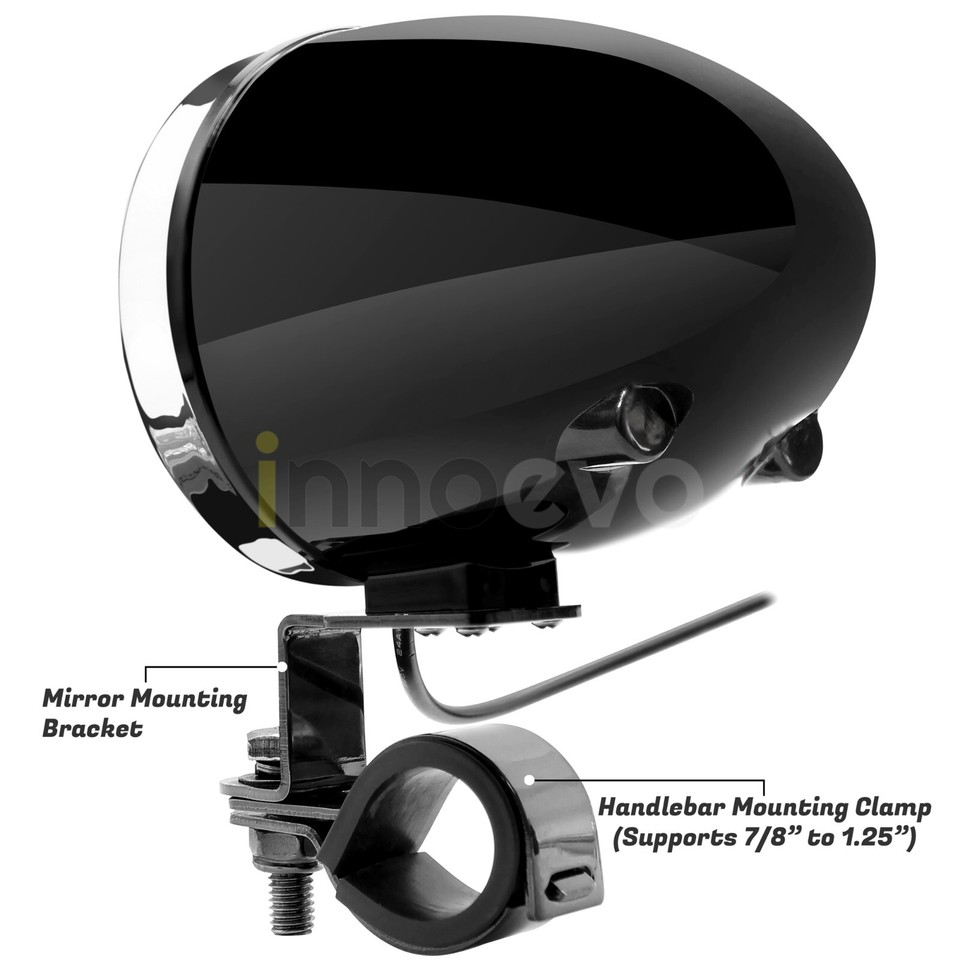 Motorcycle Bluetooth Wireless 4 Speakers Audio System Stereo MP3 ATV 4 ...