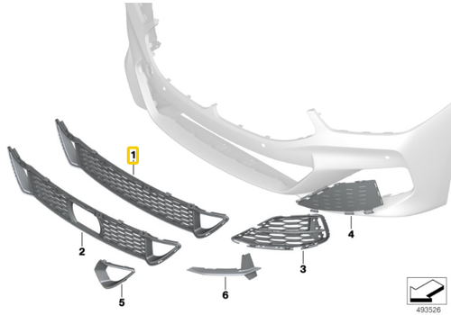 Genuine BMW 8' G14 G15 Grill Air Intake Center M-Performance ...