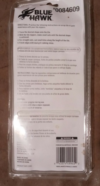 One Pair of Blue Hawk Tile Nippers #0084609 for sale online | eBay