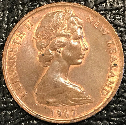 HIGH GRADE AU+ 1967 ZEALAND TWO CENTS COIN-APR130 | eBay