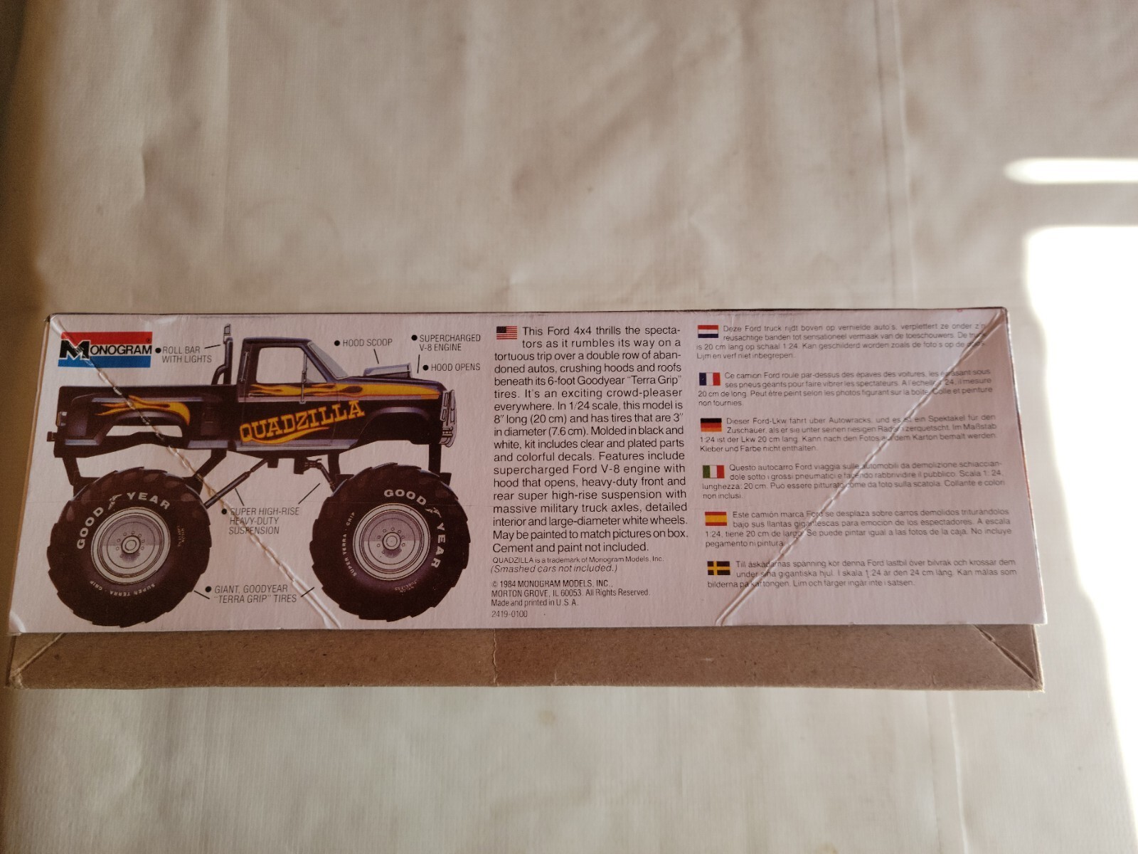 Monogram Quadzilla 4X4 Pickup Truck Plastic Model Kit#2419 1:24 Scale ...