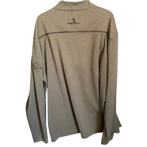 Pebble Beach Men's XL Tan Beige 1/4 Zip Performance Pullover Jacket ...
