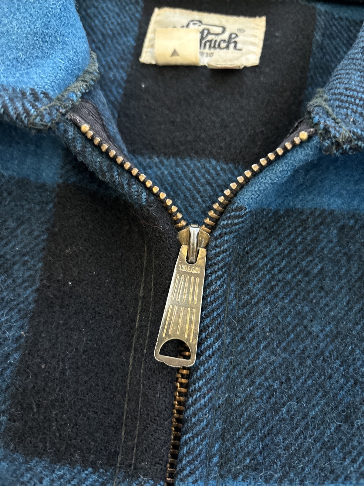 Vtg Woolrich 100% Wool Hunting Field Full Zip Jacket Coat Blue Mens 44 ...