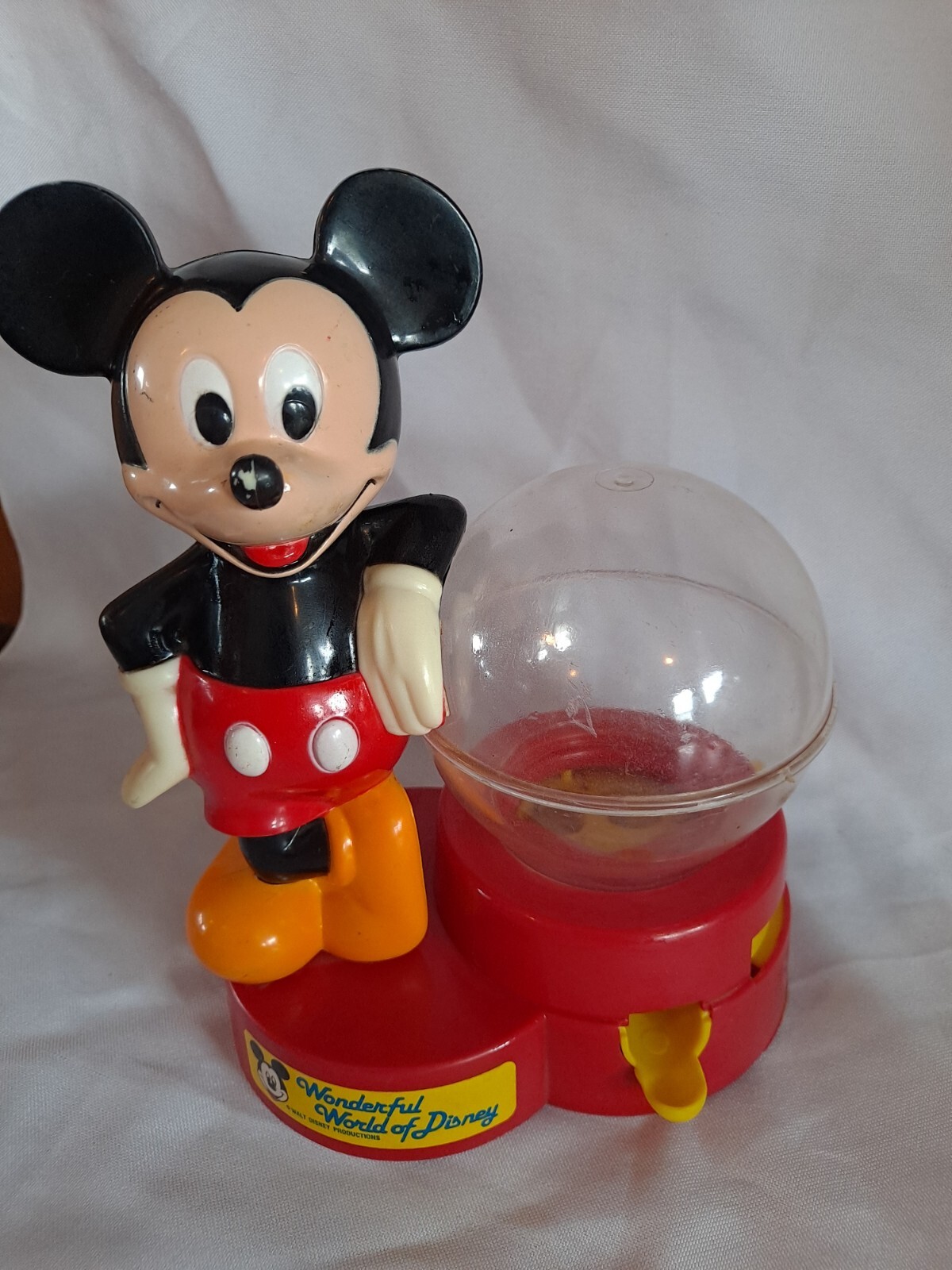 MICKEY MOUSE Disney Red Gumball Machine Bank Superior Toy Co, 1986 ...